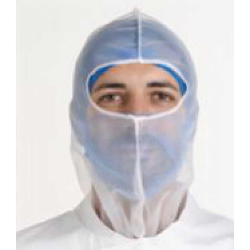Mesh Balaclava with Eyeslot white with red seam stitching - Needlers ...