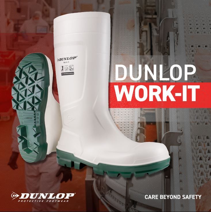 Dunlop Work It PVC Safety Wellingtons S4 SR Colour - White Size - 3 ...